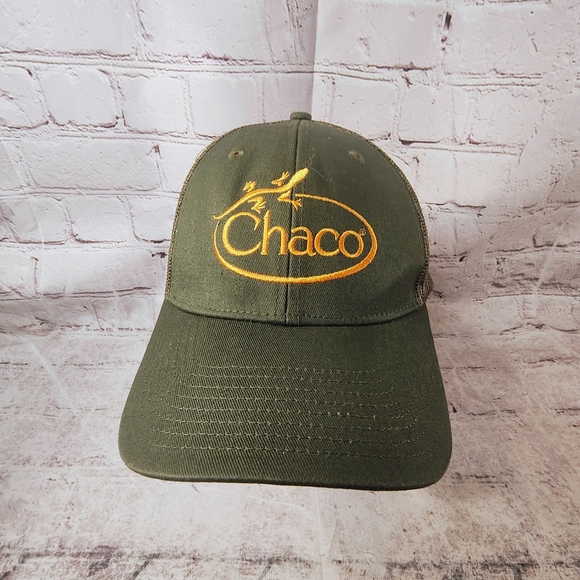 Chaco | Accessories | Chacos Lizard Logo Green Mesh Trucker Hat Mens ...